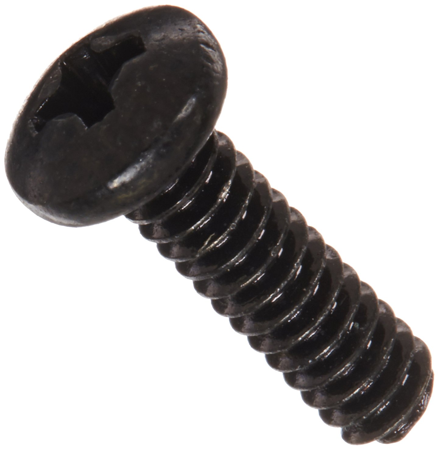 Small Parts 0406MPPBZ Steel Pan Head Machine Screw, Black Zinc Plated, Meets ASME B18.6.3, #1 Phillips Drive, #4-40 Thread Size, 3/8" Length, Fully Threaded, Import (Pack of 100)
