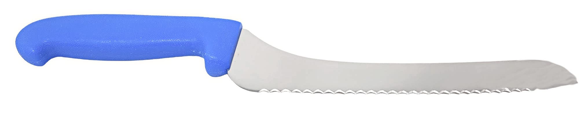 Cozzini Cutlery Imports 9 Inch Blue Offset Bread Knife - Serrated Deli / Sandwich Knife