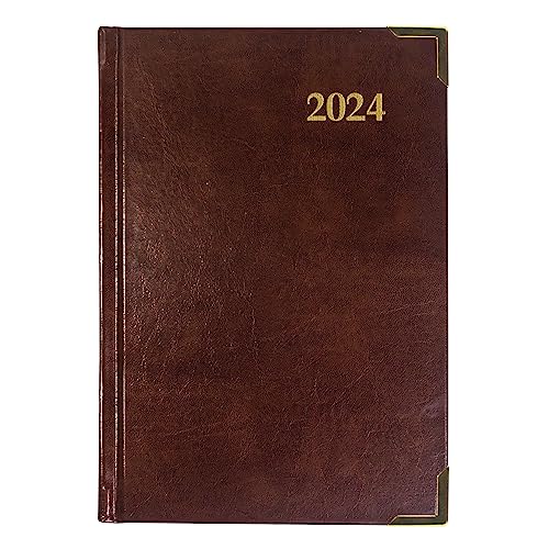 Brownline 2024 Executive Daily Planner, Appointment Book, 12 Months, January to December, Sewn Binding, 7.125" x 4.875", Trilingual, Assorted Colors (CBE504.ASX-24)