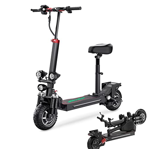 iENYRID Super Electric Scooter for Adults, 2000W Motor Foldable Electric Scooter 48V 20Ah Battery 35MPH 38 Miles max 10 inchOff-Road Tire Scooter with Detachable Seat