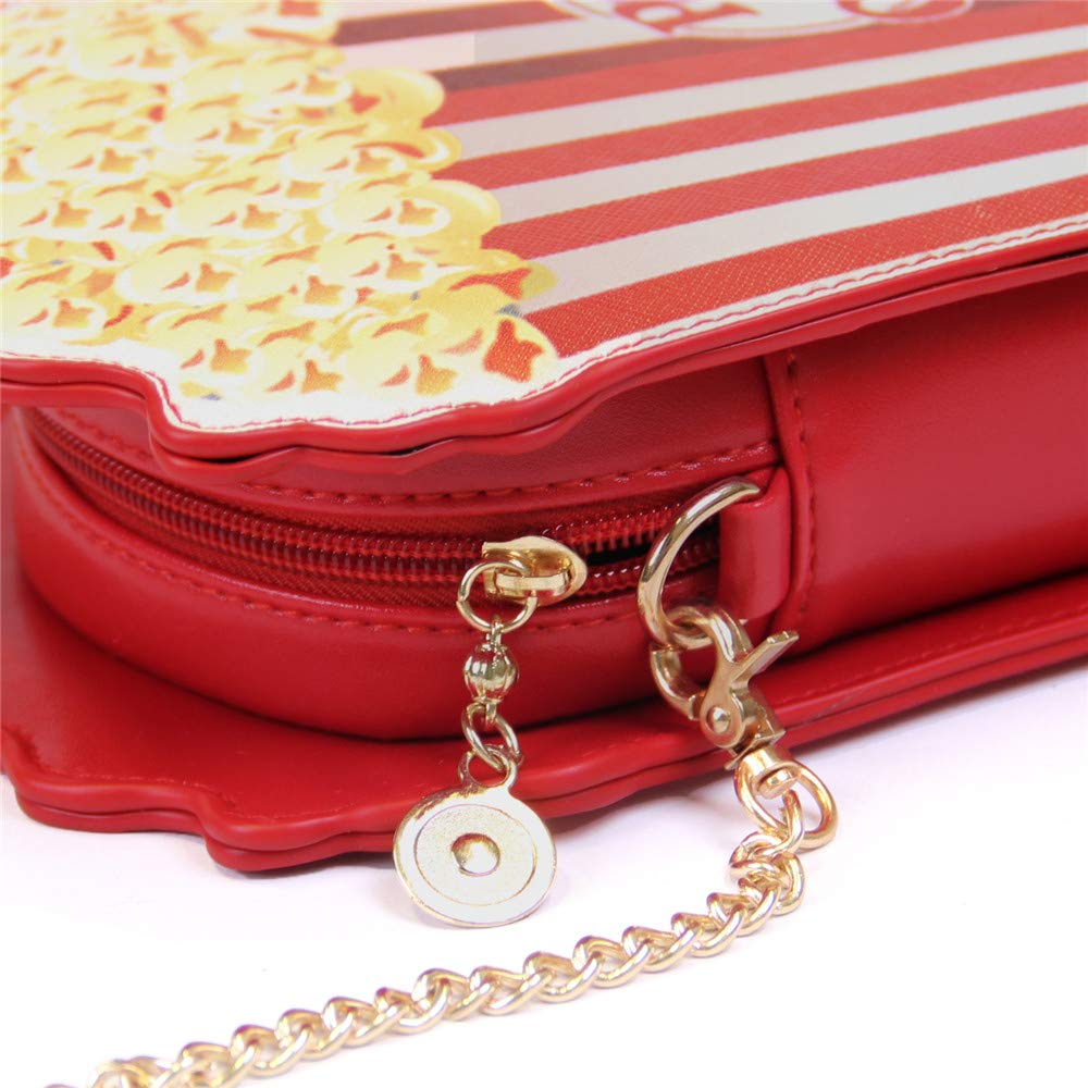 LUI SUI Girls Cupcake Crossbody Handbag Popcorn Hamburger Purse Small Purse Women Cellphone Shoulder Bag (Popcorn)