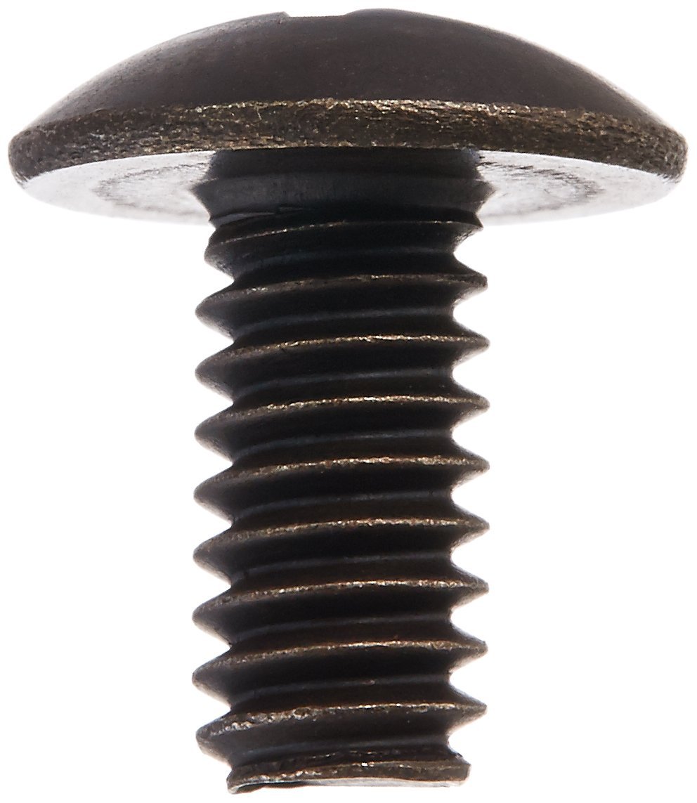 Small Parts 1408MPTB Steel Truss Head Machine Screw, Black Oxide Finish, Meets ASME B18.6.3, #3 Phillips, 1/4"-20 Thread Size, 1/2" Length, Fully Threaded, Imported (Pack of 100)
