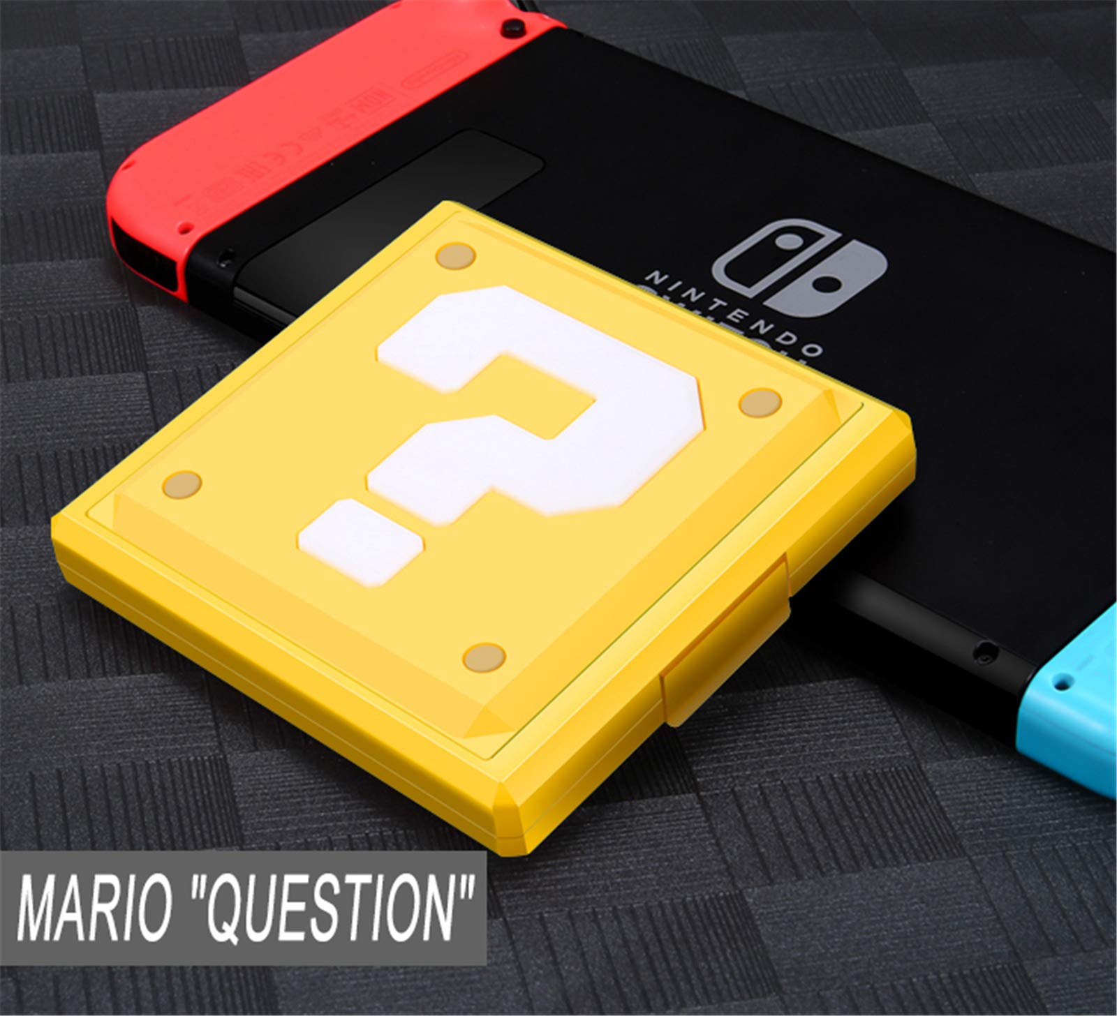Nintendo Switch&Lite Accessories Game Card Case,Game Card Storage Box with 12 Game Card Slots and 12 Micro SD Card Holders-Question