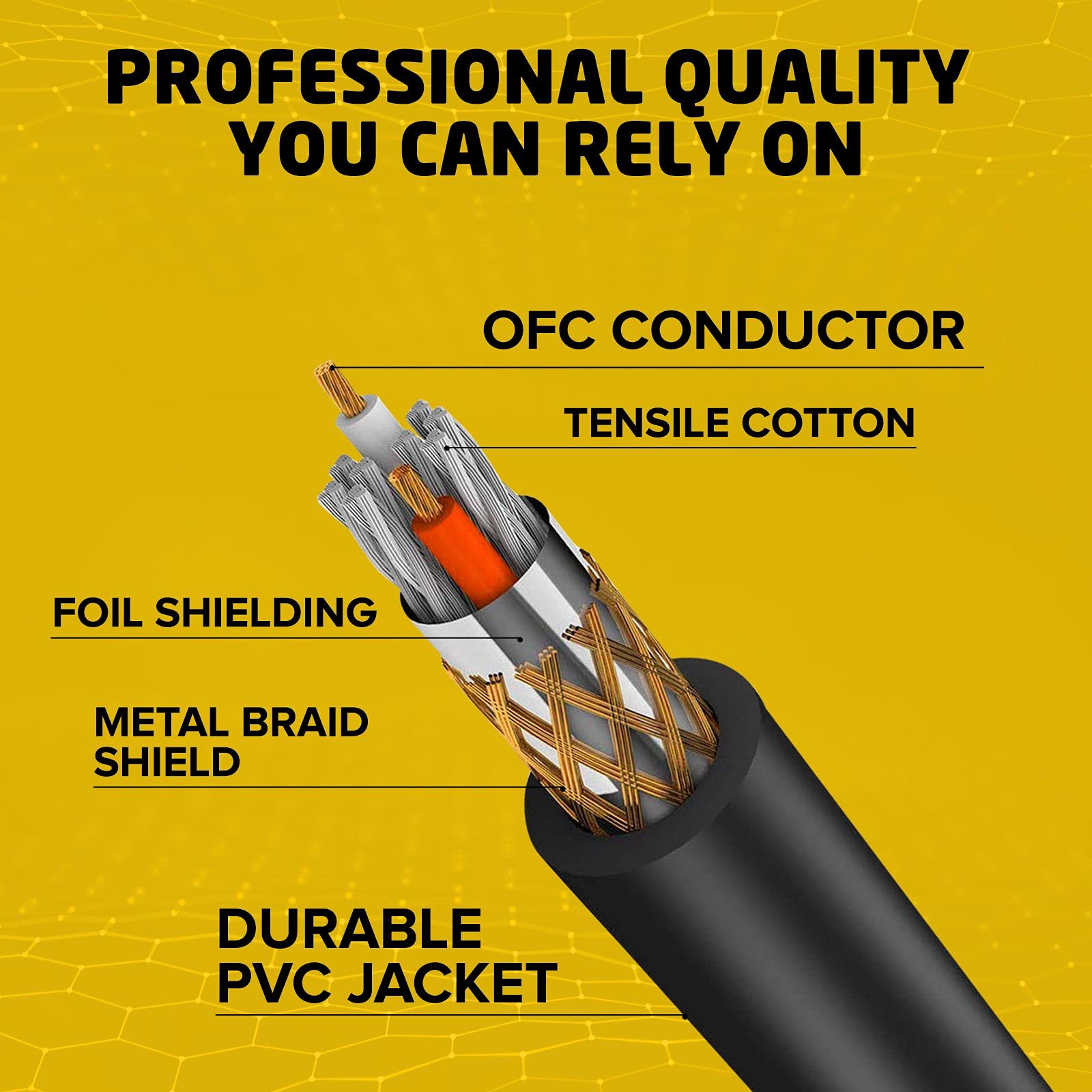 BRENDAZ Balanced XLR Female to XLR Male 3-Pin High Performance Pro Microphone Cable Compatible with Shure SM58-LC, SM58S, SM57-LC, SM7B Vocal Microphone (10-Feet)