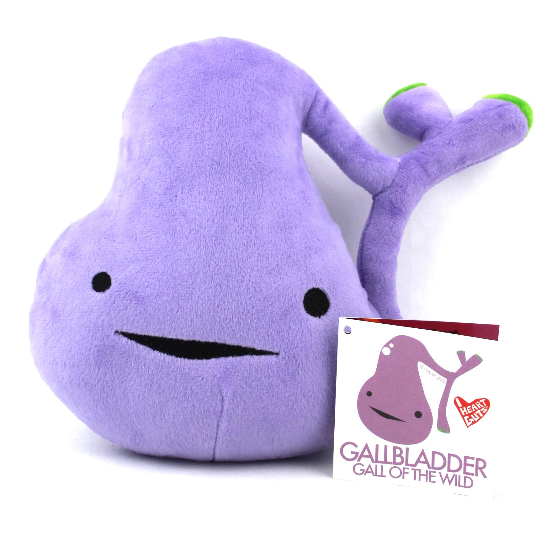 I Heart Guts Gallbladder Plush Toy - You’ve Got Gall! - 8" Educational Organ Stuffed Animals - Gallbladder Surgery Recovery Gifts, Ideal for Doctors, Nurses, Graduation