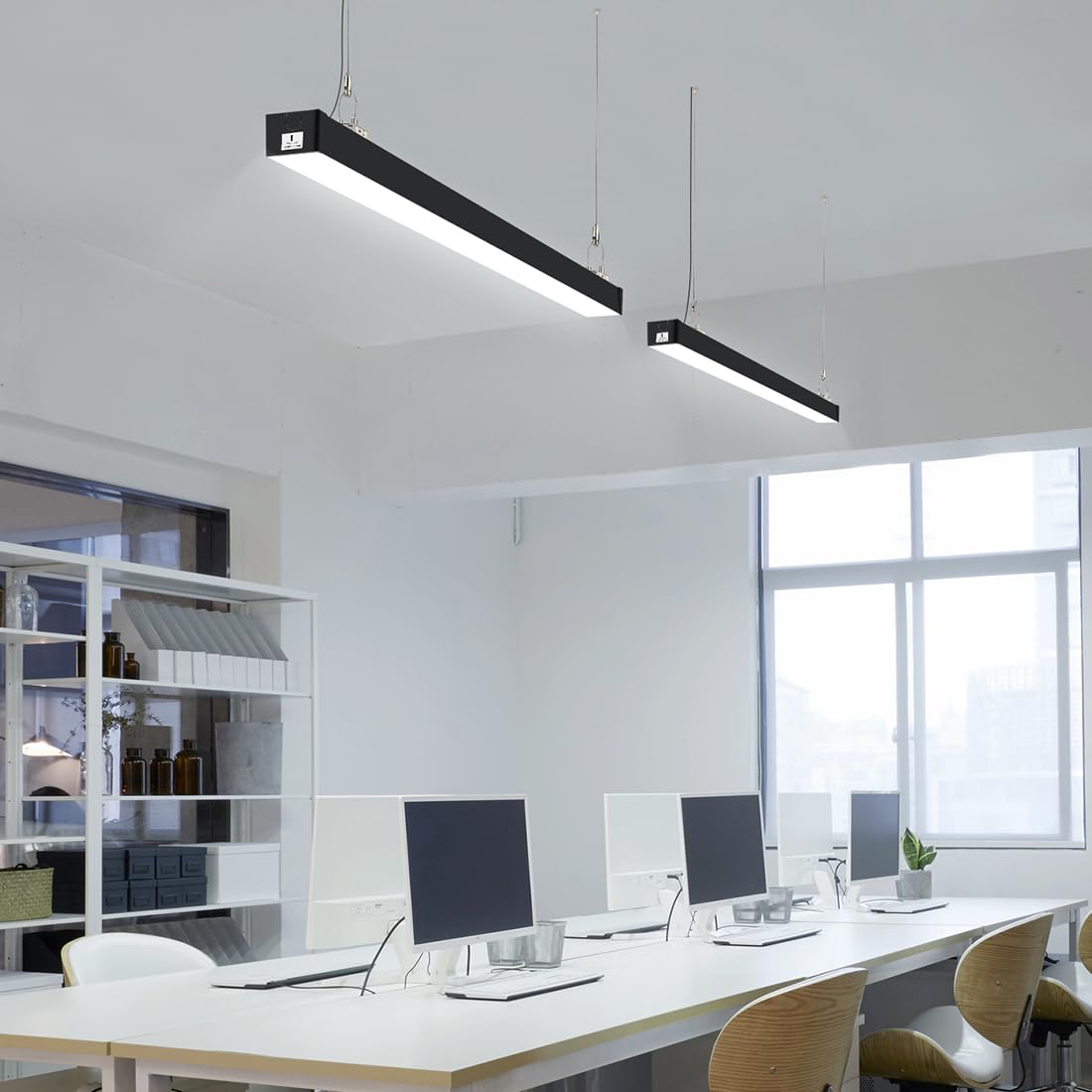 DAKASON 4FT Linkable LED Linear Light, 40W Shop Light for Garage Ceiling, Commercial Linear Lighting Fixture for Office, 4’ LED Tube Light for Warehouse, 3CCT, Dimmable 1Pack