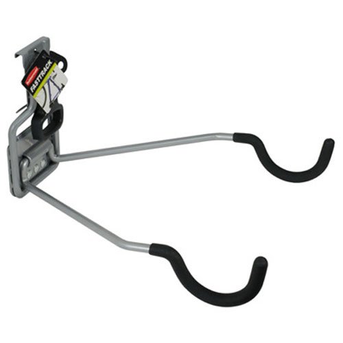 Rubbermaid FastTrack Horizontal Bike Rack, Garage Organization Wall Hanger, Bike Hanger, Wall Mount and Heavy Duty Bike Rack
