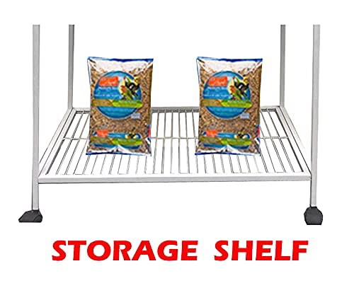 New Large Wrought Iron 4 Levels Ferret Chinchilla Sugar Glider Cage 30-Inch by 18-Inch by 63-Inch with Stand on Wheels
