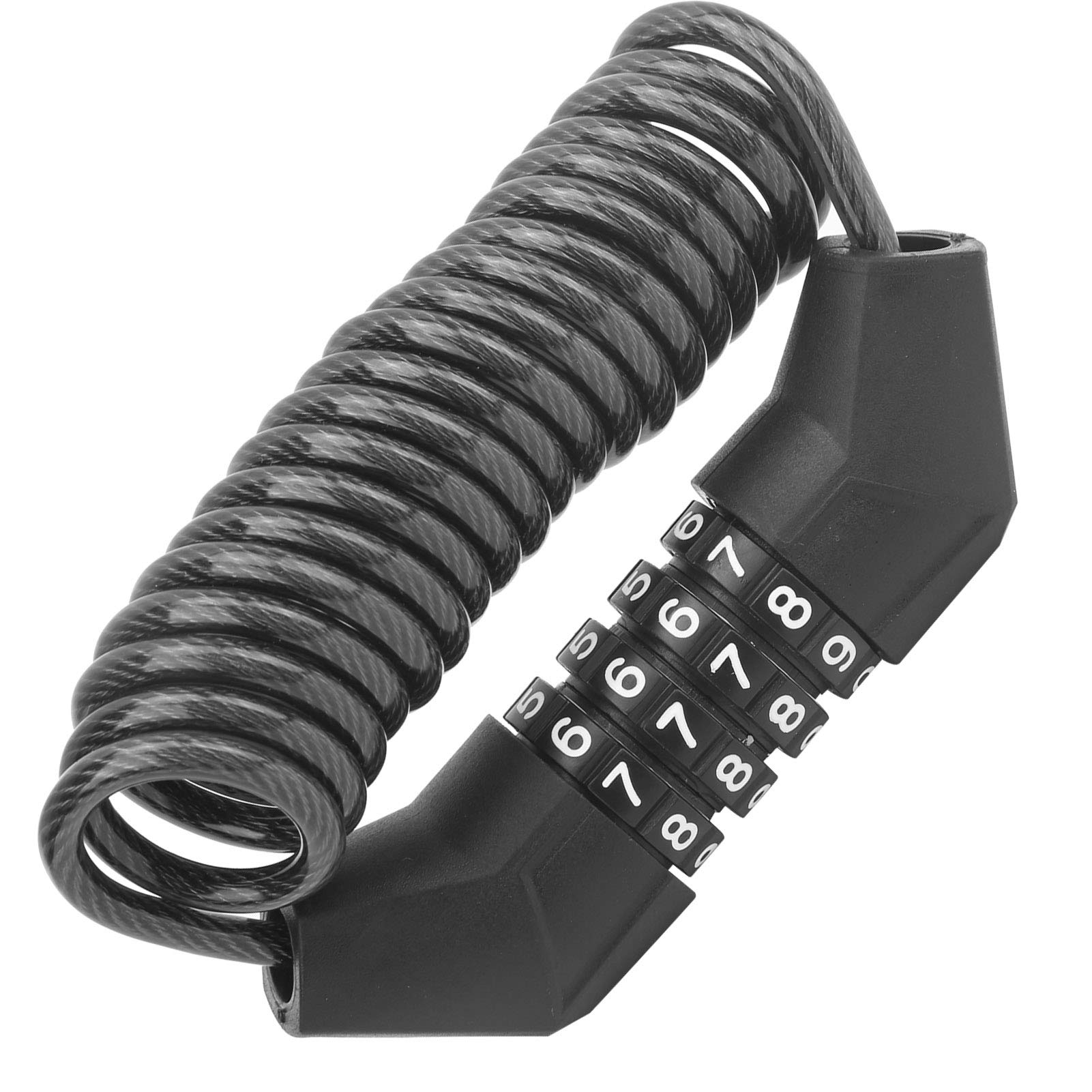 Beaswhca Zinc Alloy and Steel Wire Mini Helmet Lock Motorcycle Mountain Bike Riding Equipment Anti-Theft Code Lock