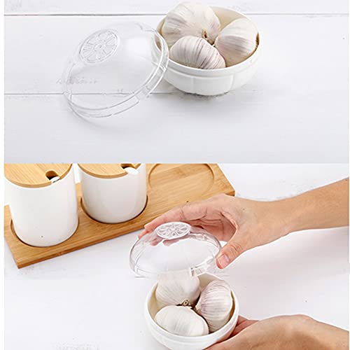 OUKEYI Reusable Fruit and Vegetable Storage Containers Refrigerator Box Storage Bowls Saver Holder Keeper for onion, Green pepper, Tomato, Lemon, and garlic ,Refrigerator Vegetable Crisper 5 Pack