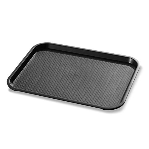 New Star Foodservice 24333 Fast Food Tray, 10.5 x 13.5, Black, Set of 12