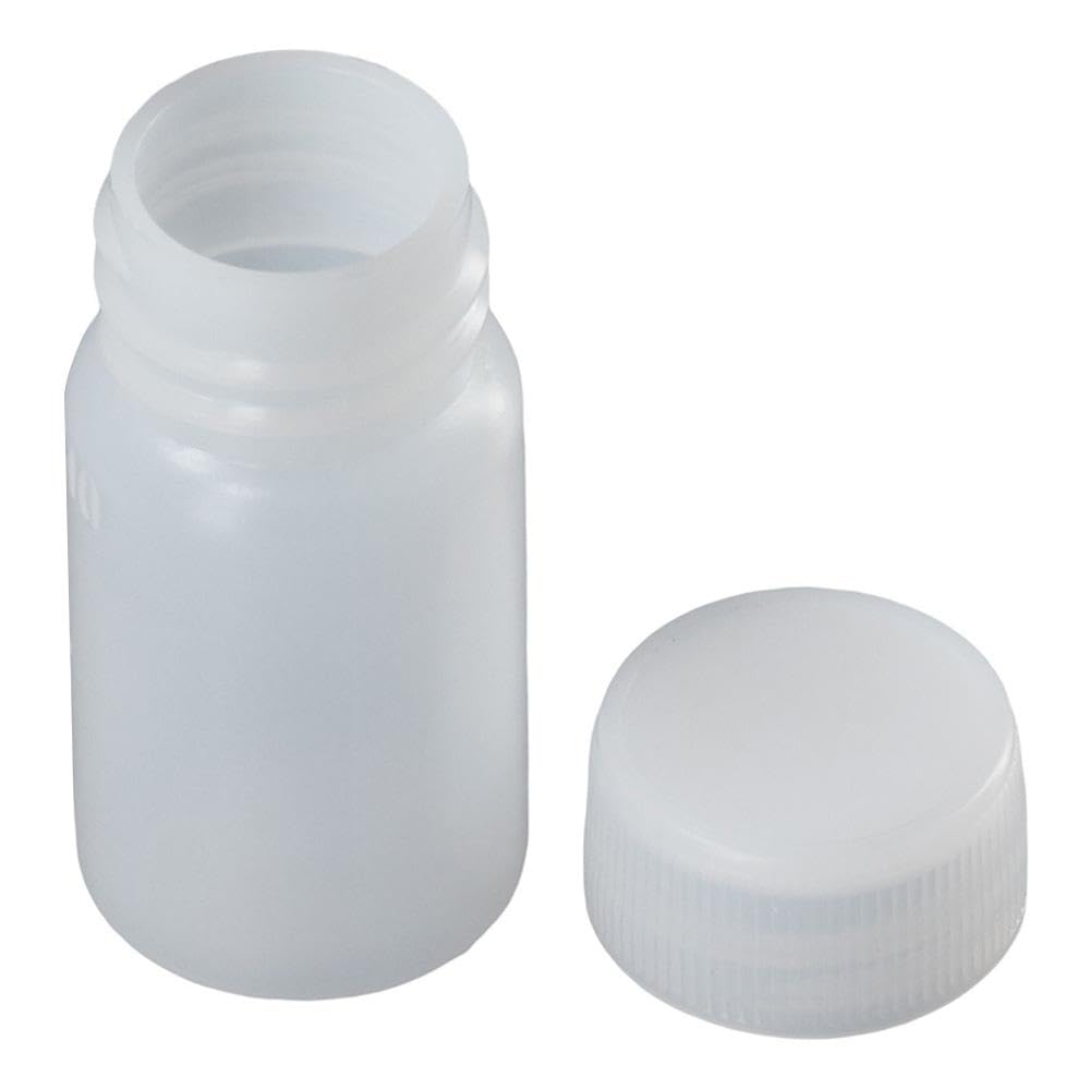 FEIYING 100pcs 10ml Plastic Travel Empty Small Mouth Graduated Lab Chemical Container Reagent Bottle, Sample Bottles Sealing Bottles Liquid Medicine Bottles with Caps