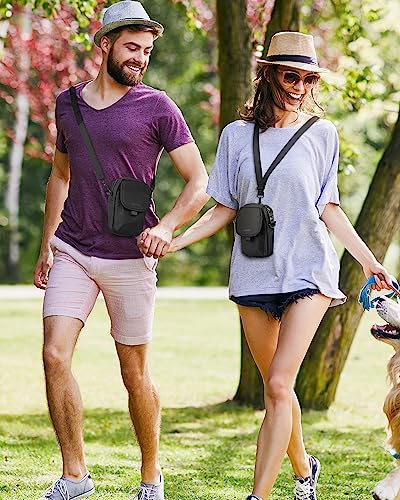 Heelay Shoulder Travel Crossbody Side Bag with Arm Band,Fits iPhone and Android,Use for Running, Walking, Hiking & Biking 6.7 * 4.7In (Black)