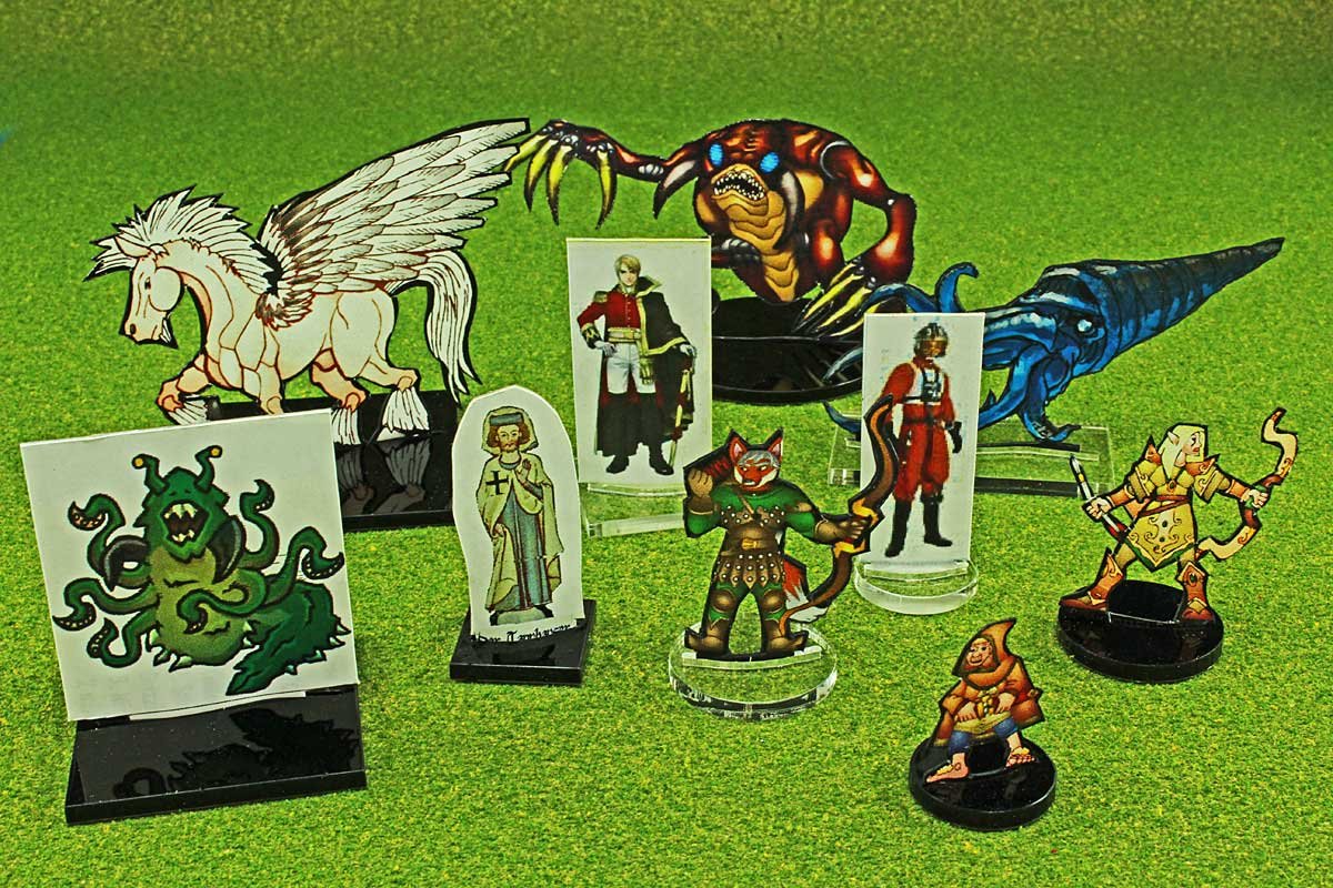 LITKO Paper Miniature Bases | Slotted Paper Figure Holder | Compatible with Dungeons and Dragons | Game Card Stands (3mm Clear Acrylic, 20mm)