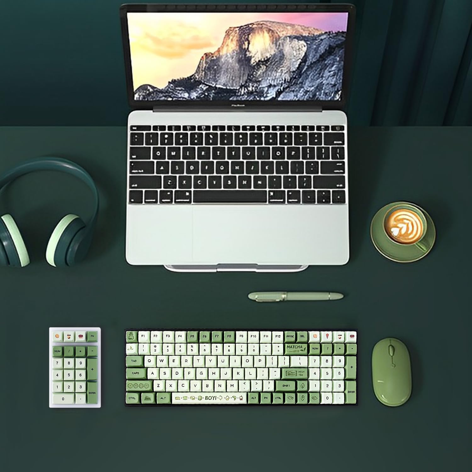 BOYI TK96 96% RGB Hot Swappable Triple Mode Keyboard,2.4Ghz/BT 5.0/Wired Keyboard N-Key Rollover Compact Gateron Yellow Switch Mechanical Gaming Keyboard(Zoological&Botanical Gardens XDA Keycaps)