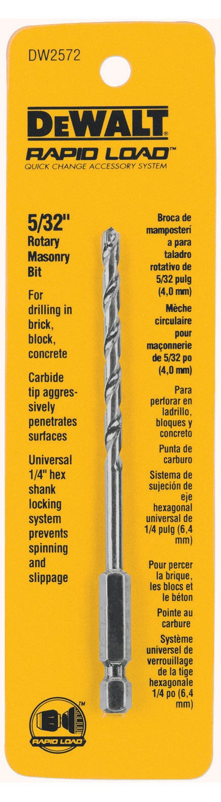 DEWALT DW2572 5/32-Inch Rotary Masonry Bit