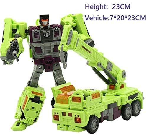 NBK Deformation Oversize Toys Robot Devastator Engineering Combiner 6 in 1 Action Figure Car Truck Model Gift for Kids Boys (Green)
