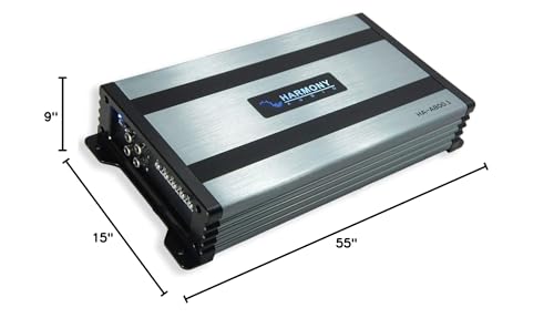 Harmony Audio Kicker Bundle Compatible with 2002-18 Dodge Ram Quad Or Crew C10 Comp Dual 10" Loaded Sub Box Enclosure with Harmony HA-A800.1 Amplifier
