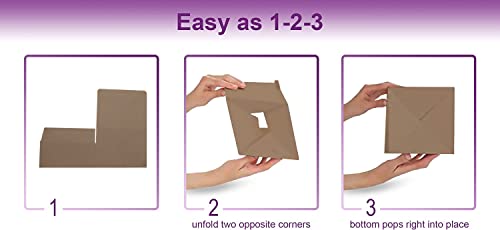 Brown Kraft Gift Box 8x8x4 Inches 10 PACK, Great for All Occasions Boxes for Gifts, Cupcake Box, Cake Box, Craft Box