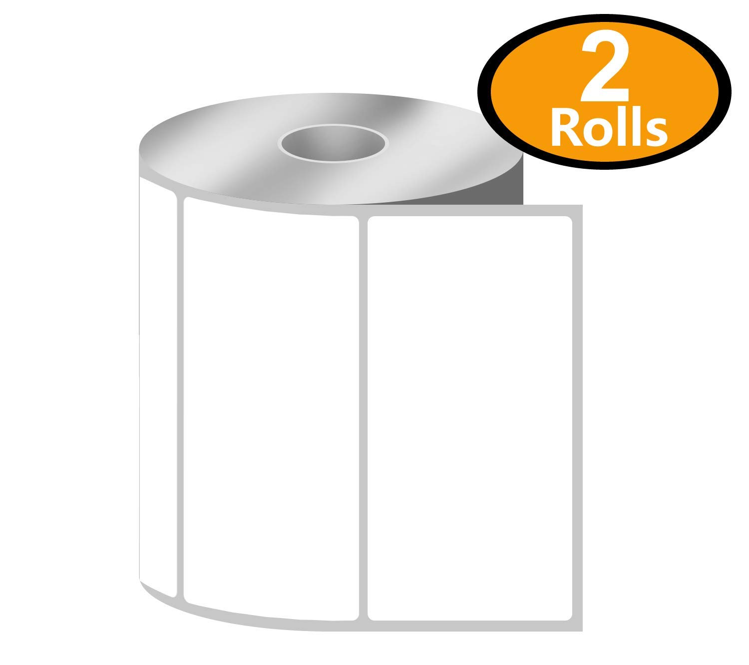 BETCKEY - 4" x 2" (102 mm x 51 mm) Barcode Shipping & Multipurpose Labels Compatible with Zebra & Rollo Label Printer,Premium Adhesive & Perforated [16 Rolls, 12000 Labels]