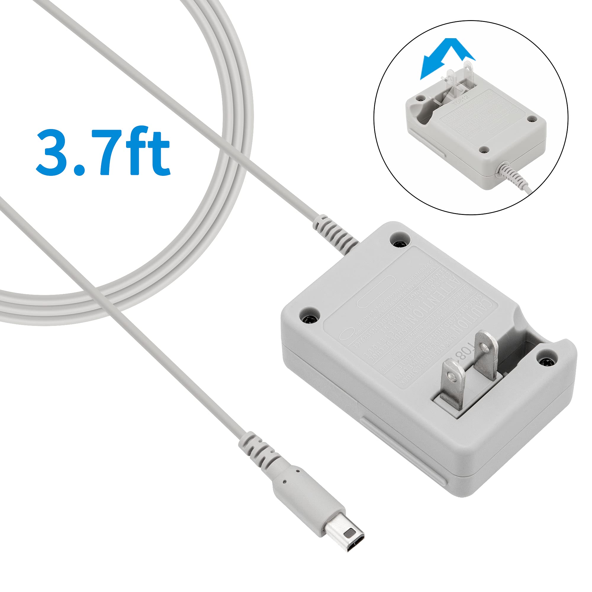 Funturbo 3DS Charger, 2DS DSi Charger & Earbuds Kit AC Power Adapter Charging Cable for Nintendo 3DS/3DS XL/2DS/2DS XL/DSi/DSi XL