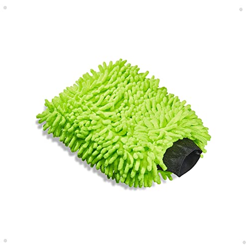 Nexgen Premium Chenille Wash Mitt β Scratch-Free Super Absorbent Microfiber Wash Mitt for Cars β Lime Green