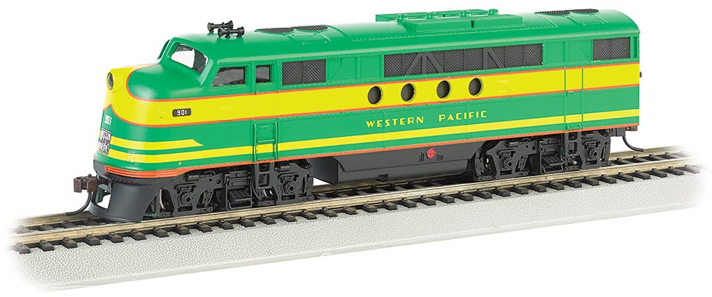 Bachmann Trains - FT - DCC WOWSOUND Sound Value-Equipped Locomotive - Western Pacific (Green & Yellow) - HO Scale,68915