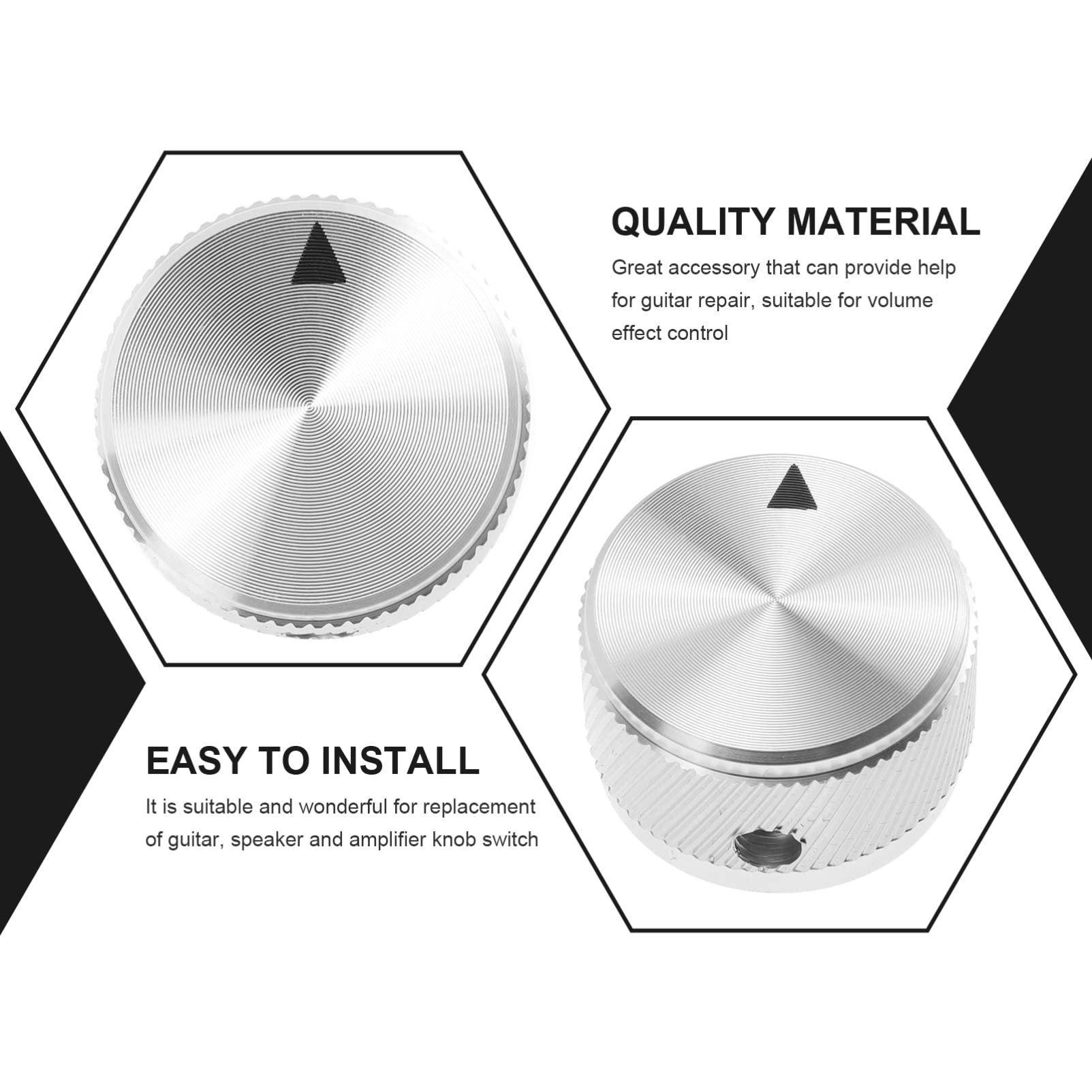 Rotary Electronic Control Potentiometer Knob: 2pcs Volume Control Knob Audio Knob Guitar Knob Knob Aluminum Alloy Amplifier Knob with Wrench and Screws