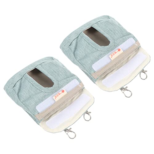 LUOZZY Rabbit Hay Feeder Bag Hanging Guinea Pig Hay Feeder Storage Hanging Hay Feeding Bag for Small Animal Supplies (Blue)