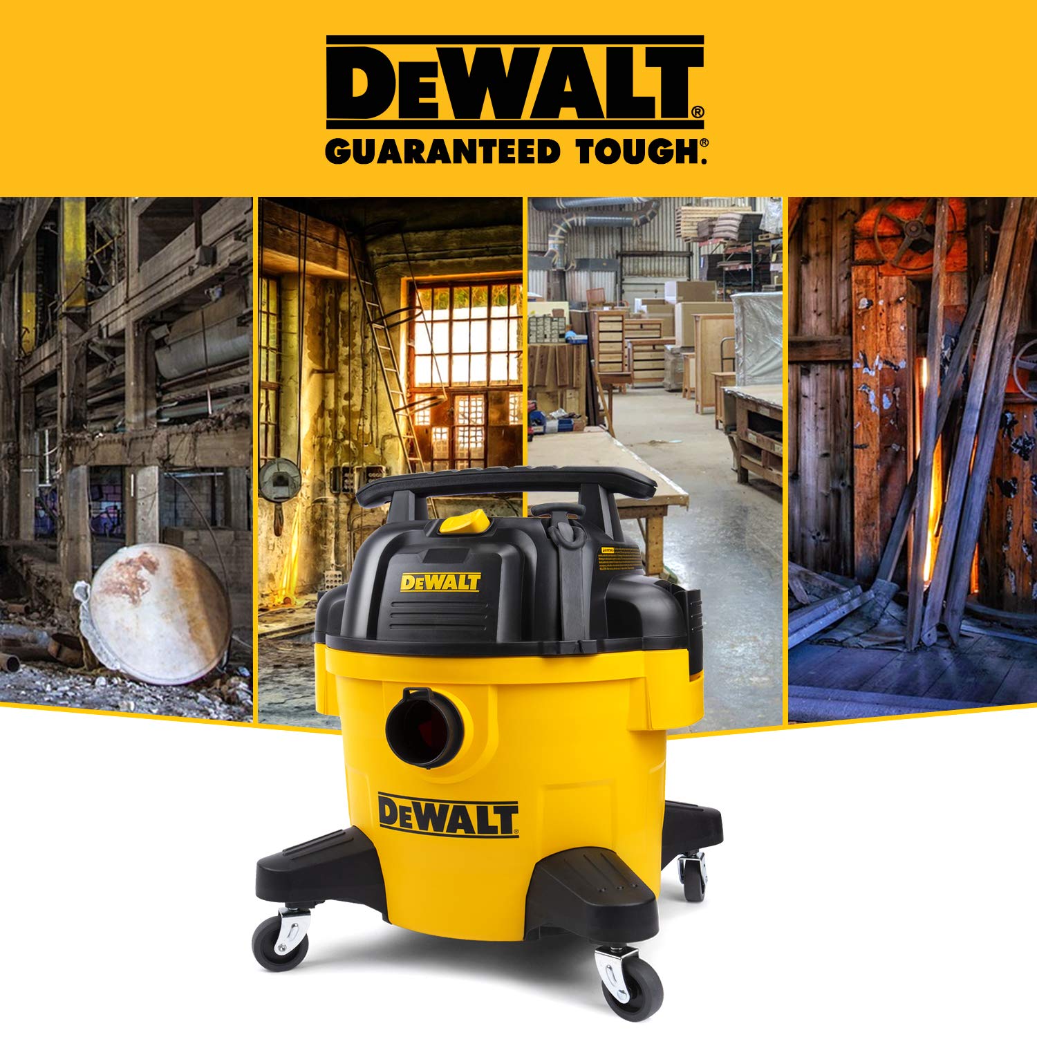 DEWALT DXV06P 6 gallon Poly Wet/Dry Vac, Yellow