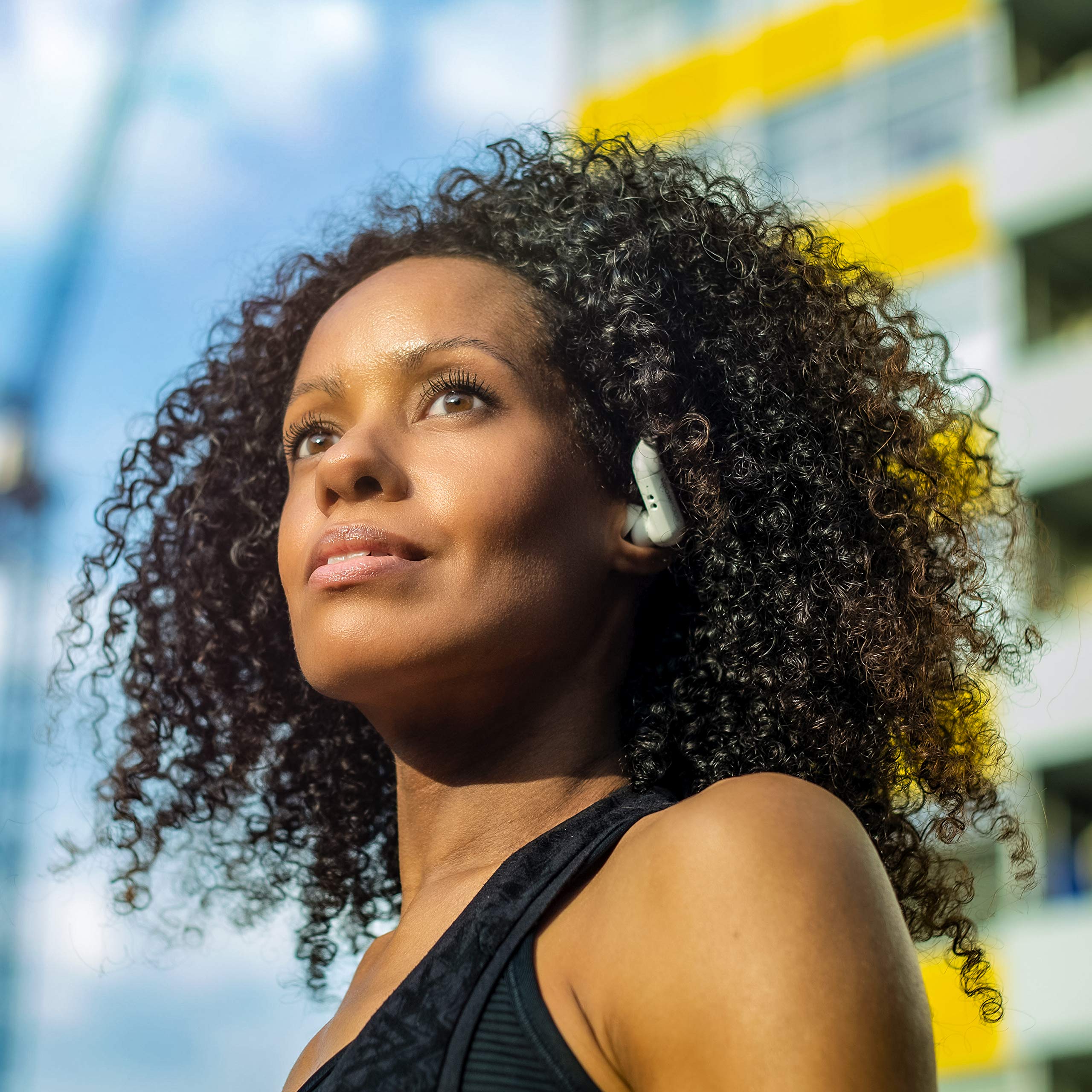 BoomPods Sportpods TWS in-Ear Bluetooth Sport Headphones with True Wireless Stereo Connection & Finger Touch Control, Powerful Bass, Sweatproof - Ergonomic Ear Tip Workout Earbuds (White)