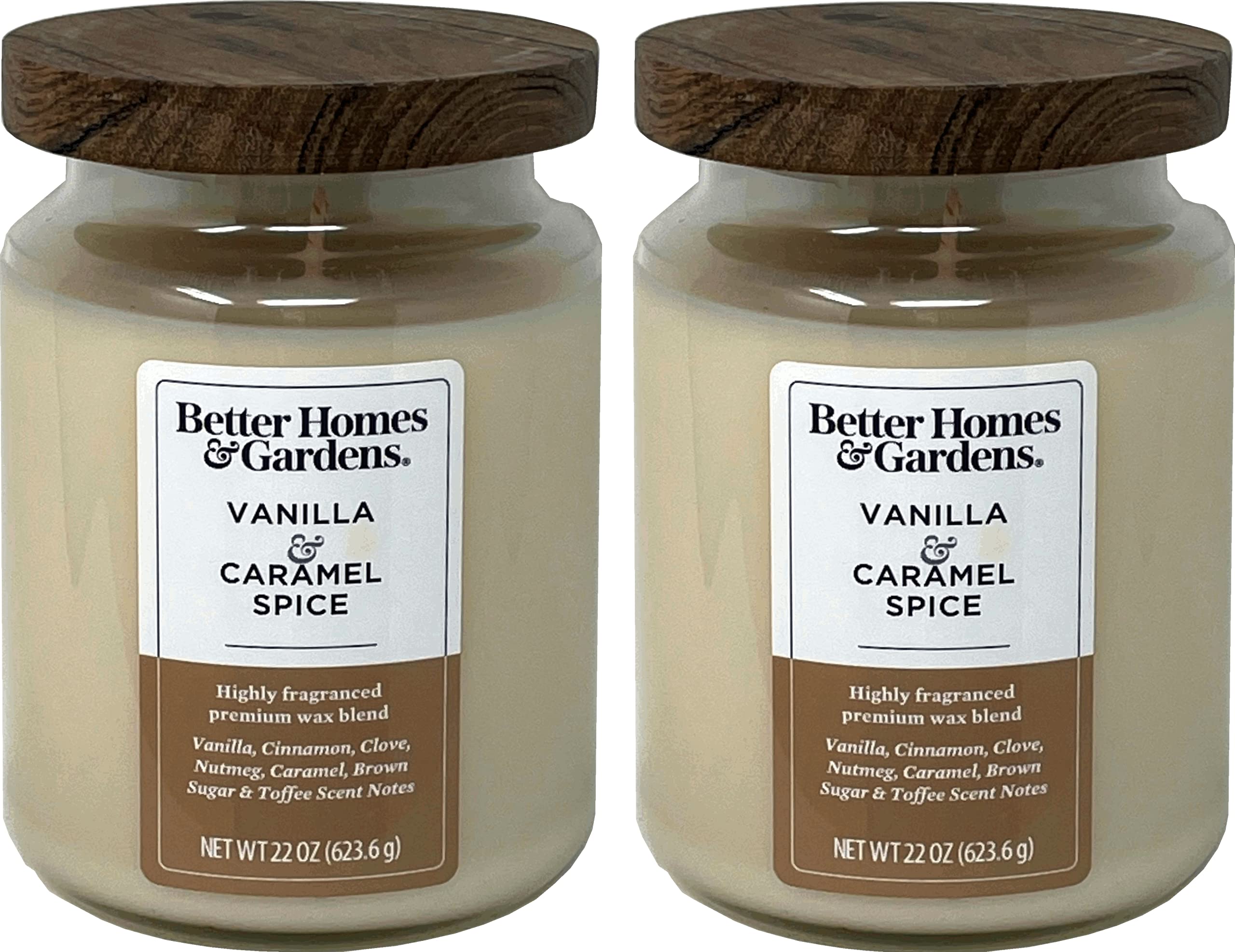 Better Homes Gardens 22oz Scented Candle, Vanilla Caramel Spice 2-Pack