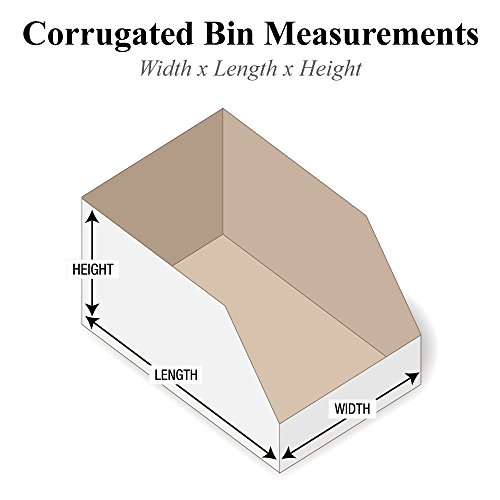 Partners Brand PBINB812 Stackable Bin Boxes, 8" x 12" x 4 1/2", Oyster White (Pack of 50)