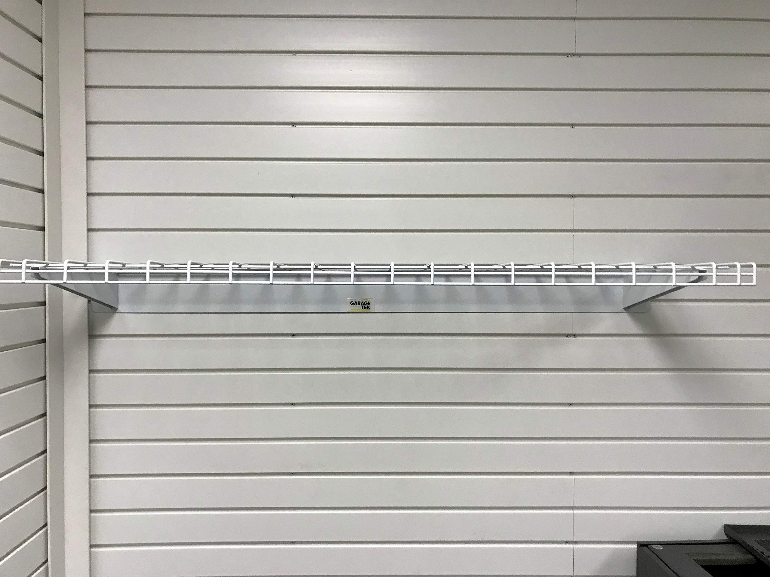 GarageTek 48" Heavy Duty Garage Shelving | Steel Shelf for Garage | Portable Utility Shelf Heavy Duty - Wire Shelving Rack, Mounts on TekPanel, TekTrak and Most Garage Storage Slat Walls