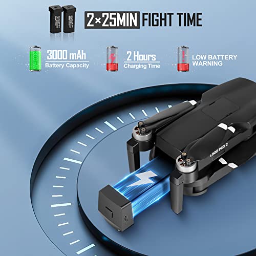 HHD Drones with Camera for Adults 4k,3-Axis Gimbal, Foldable RC Quadcopter with 5G WiFi FPV Live Video,50 Minutes Flight Time, App Control,2 Batteries
