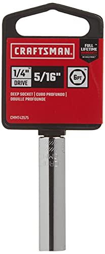 CRAFTSMAN Deep Socket, SAE, 1/4-Inch Drive, 5/16-Inch, 6-Point (CMMT43575)