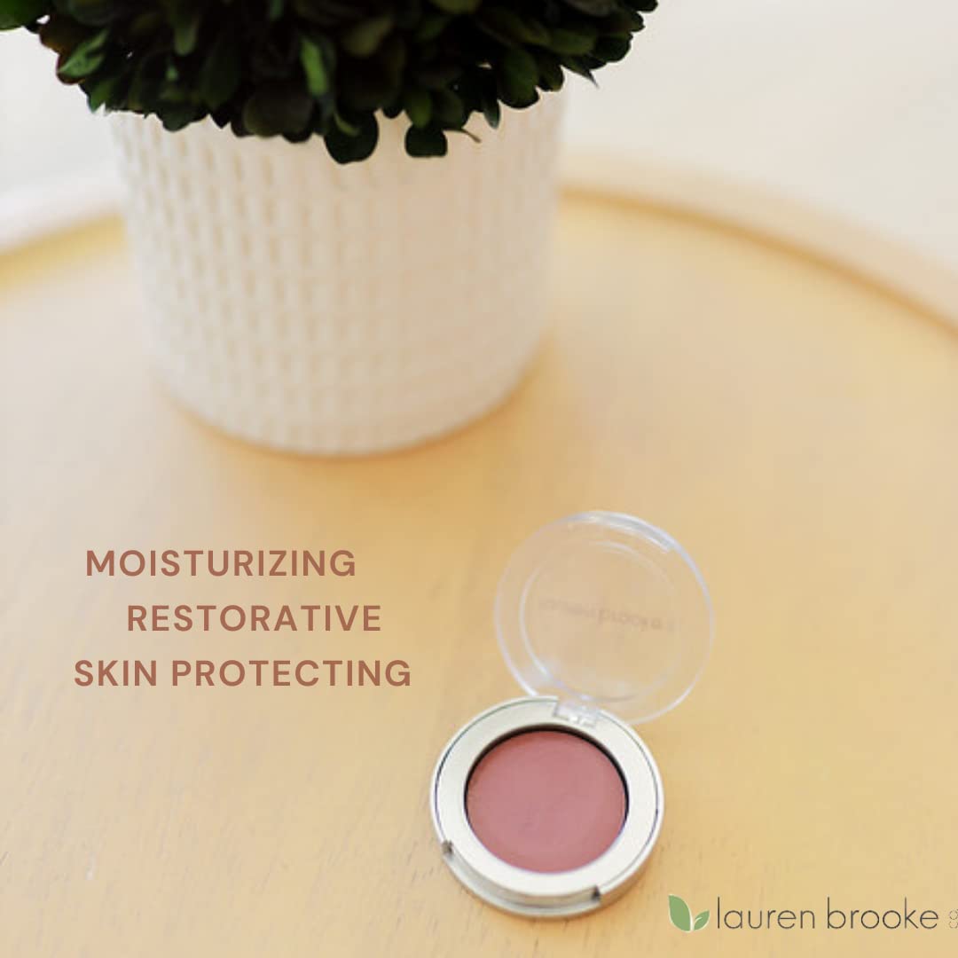 Lauren Brooke Cosmetiques Cream Eyeshadow | Natural Organic Eyeshadow, Richly Pigmented Eye Makeup, Creme Eyeshadow For Women (Rose Brown (Shimmer))
