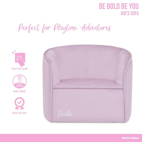 Evolur Barbie Be Bold Be You Kid's Sofa in Purple