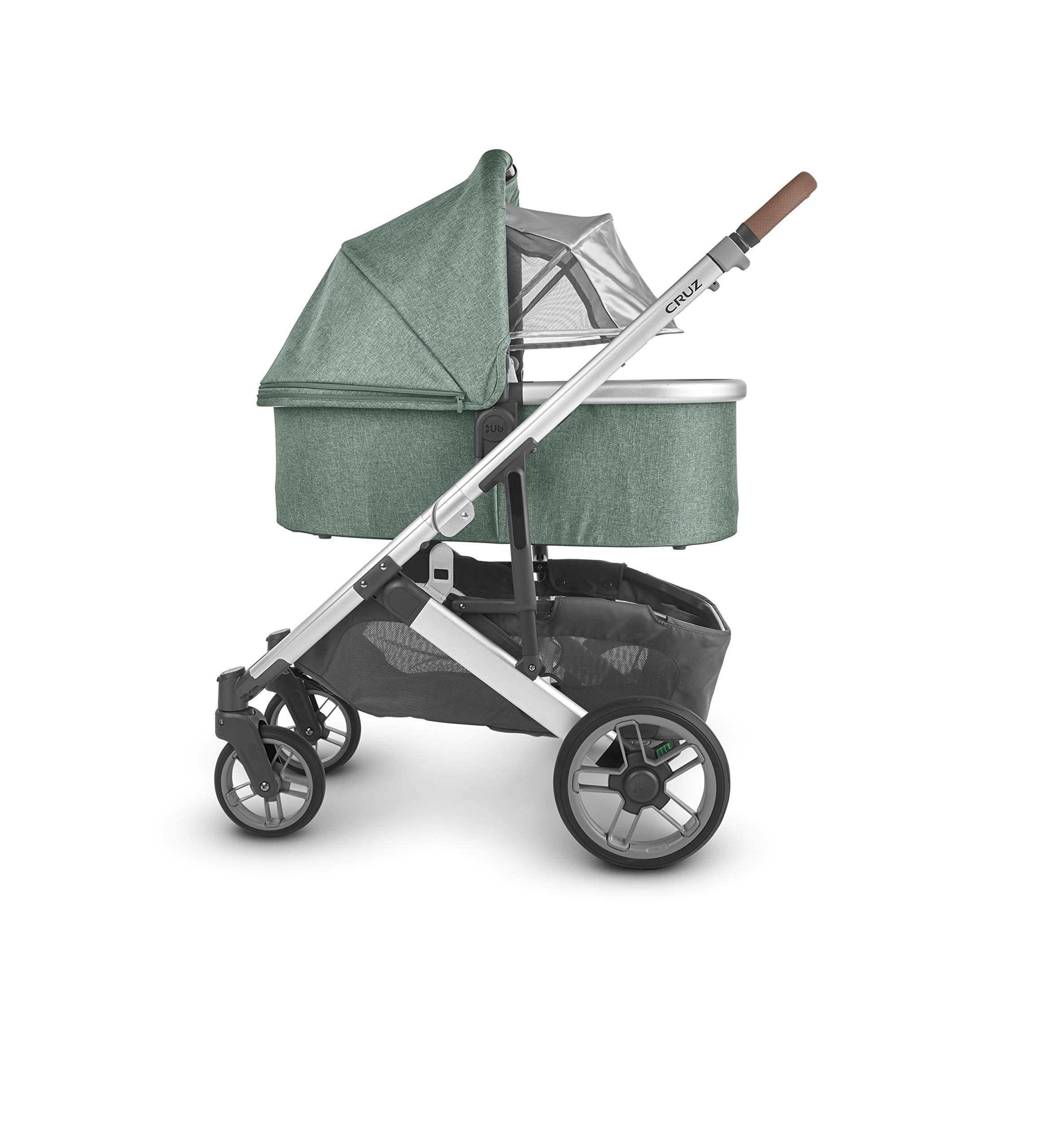 Bassinet - Emmett (Green Melange/Silver/Saddle Leather)