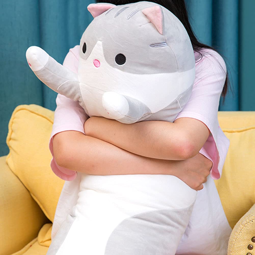 GAIORD Cat Plush Hugging Pillow,Large Long Cat Stuffed Animal Toy,Kitten Stuffed Animal Plush Cat Pillow Hug Pillow Body Pillow