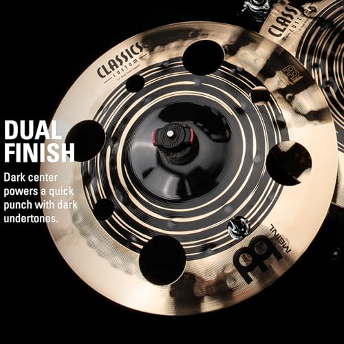 Meinl Cymbals Classics Custom Dual 12" Trash Splash Cymbal for Drum Set, Dark/Brilliant — Made in Germany — B12 Bronze, 2-Year Warranty, (CC12DUTRS)