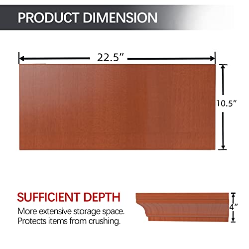 Hidden Compartment Wall Shelf Wood with RFID Lock,Floating Shelves for Walls with Secret Storage Space, 22.5 " X 10.5" X 4" (Dark Wood)