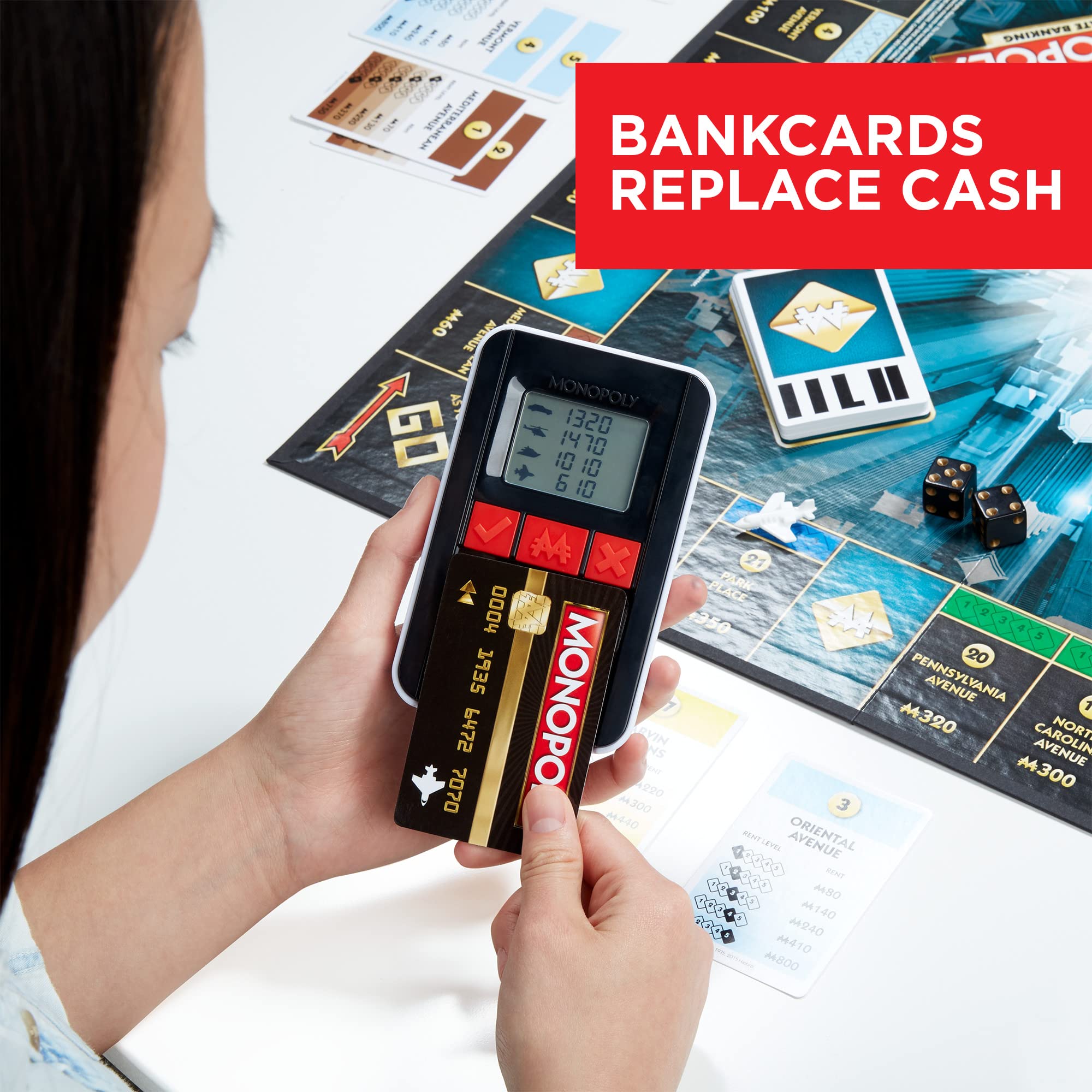 Hasbro Gaming Monopoly Ultimate Banking Edition Board Game for Families and Kids Ages 8 and Up, Electronic Banking Unit (Amazon Exclusive)