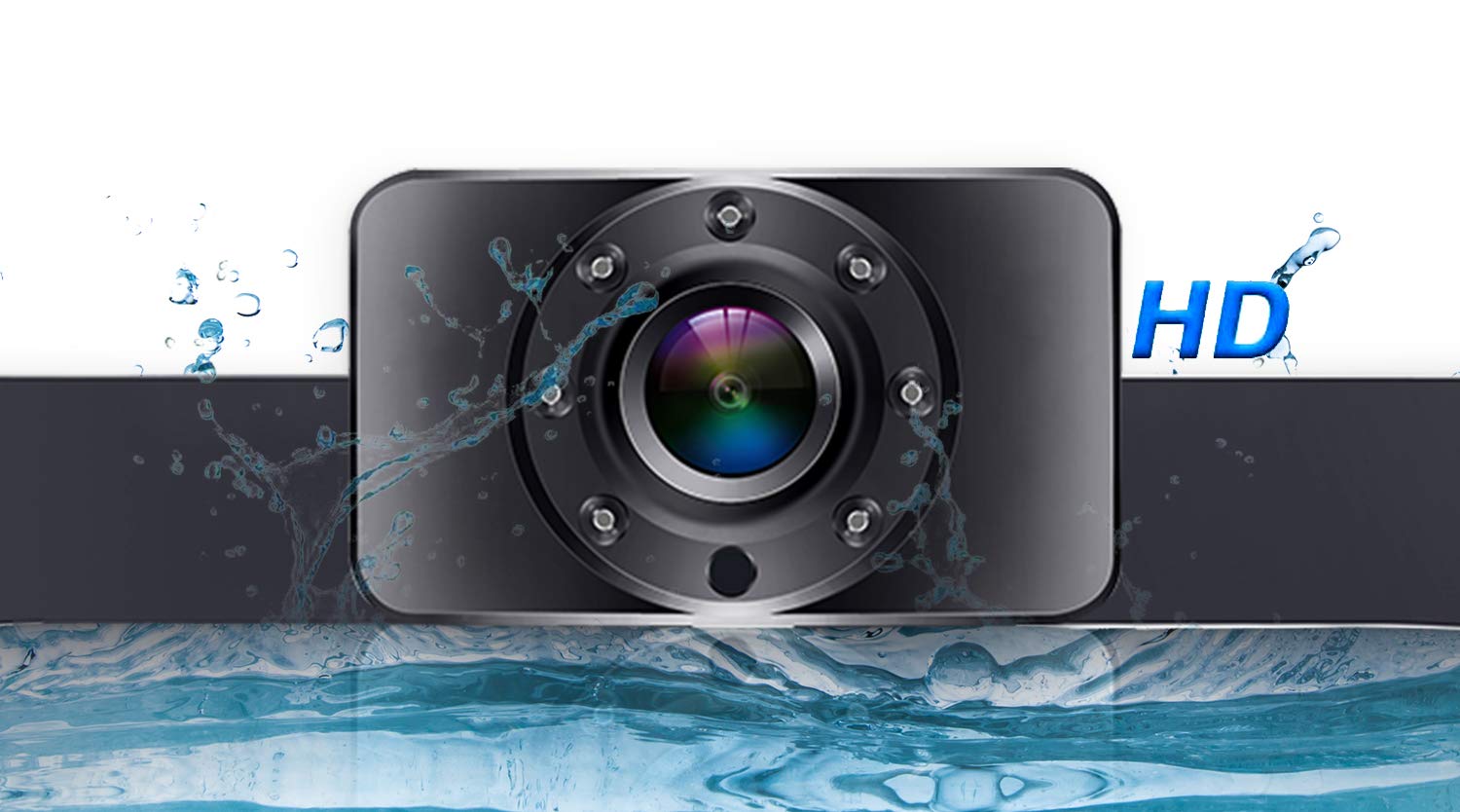 Backup Camera for Car HD with 7 Auto LED Night Vision Hitch Rear View Camera or Switches for Front Camera with RCA Connector for Truck,SUV,Car, Pickup,RV IP69K Waterproof 150˚ View Angle DoHonest P29