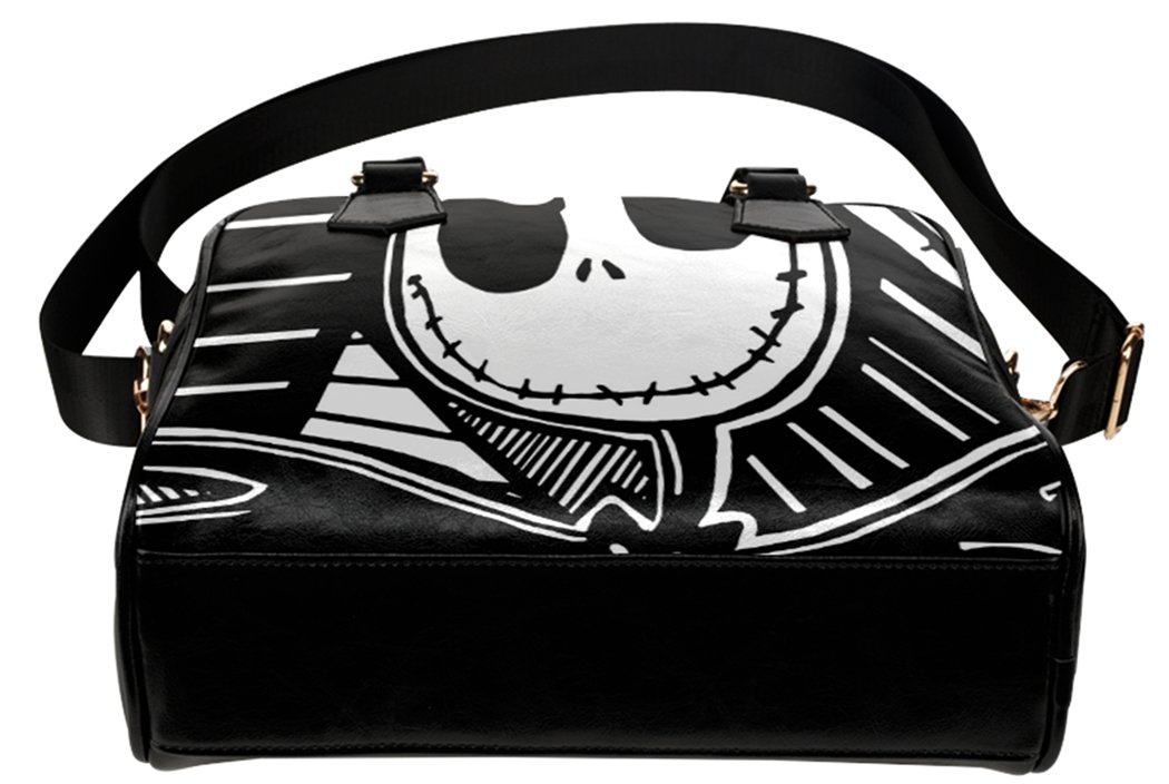 High-grade PU Leather Women Shoulder Handbag Crossbody Bags with Jack Skellington Pattern