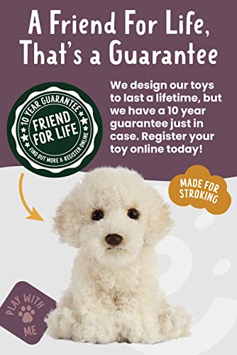 Living Nature Labradoddle Puppy Stuffed Animal | Fluffy Dog Animal | Soft Toy Gift for Kids | 6 inches