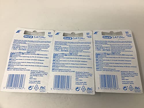 Oral-B Satin Floss Mint - 25 m, Set of 3 by Oral-B