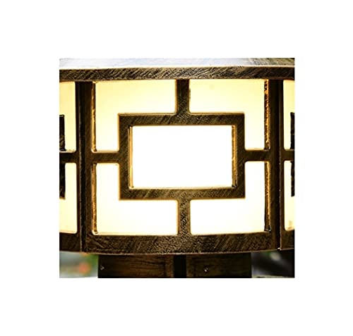 QIAOLI Led Solar Light Solar Light European Style LED Column Head Lamp Fence Door Post Lamp Villa Home Garden Garden Light Outdoor Light Path Lights (Size : 400mm)