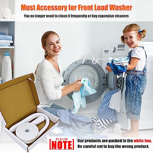 Front Load Washer Door Prop and Stopper - Magnetic Washing Machine Door Holder with 2.6-Inch Magnet Base, Removable Washer Door Stopper Keep Washer Door Open to Prevent Odors (White)