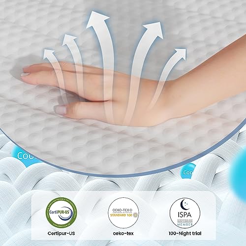 Crayan Queen Mattress, 12 Inch Memory Foam Mattress Queen Size, Hybrid Mattress in a Box with Individual Pocket Spring for Motion Isolation & Silent Sleep, Pressure Relief, CertiPUR-US